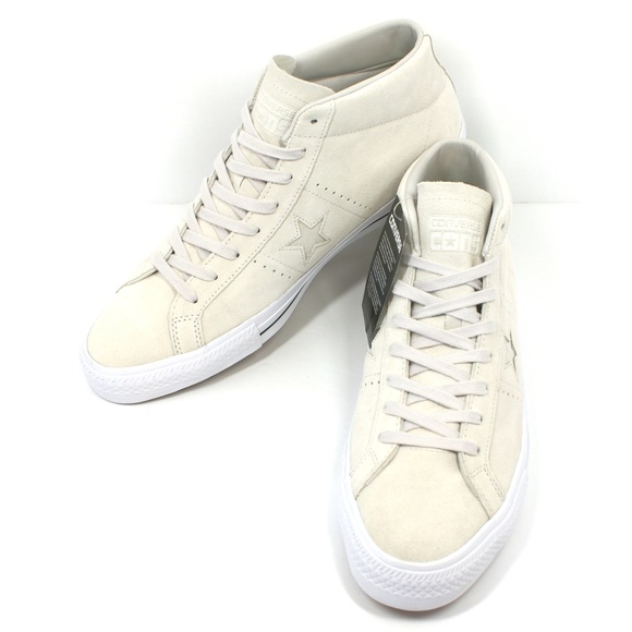 Converse | Shoes | Converse One Star Mid Pro Suede Pale Putty White ...